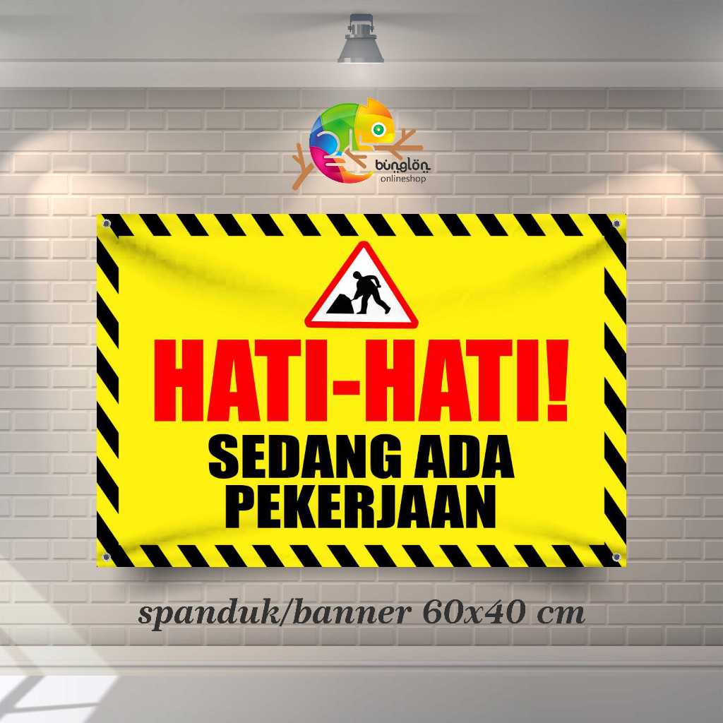 Jual Spanduk Banner Proyek, Hati-Hati Sedang Ada Pekerjaan | Shopee ...