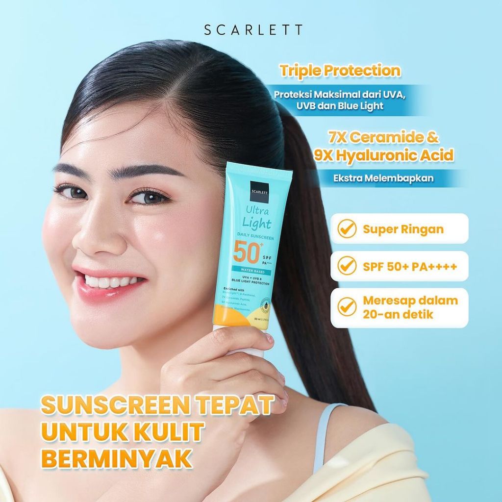 Jual Scarlett Ultra Light Daily Sunscreen SPF 50 PA++++ | Shopee Indonesia
