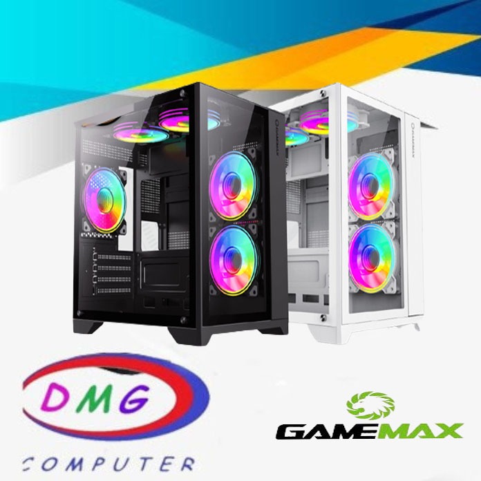 Jual Gamemax Infinity Mini MATX ITX Black White Game-Max Casing Gaming ...
