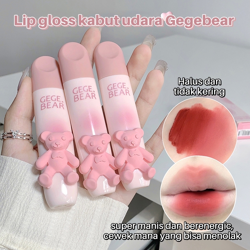 Jual [COD&Ready]Gege Bear Sweet Pink Bear Hydrating Matte Lip Mud Lipstik 6 Warna Lipstik Korea ...