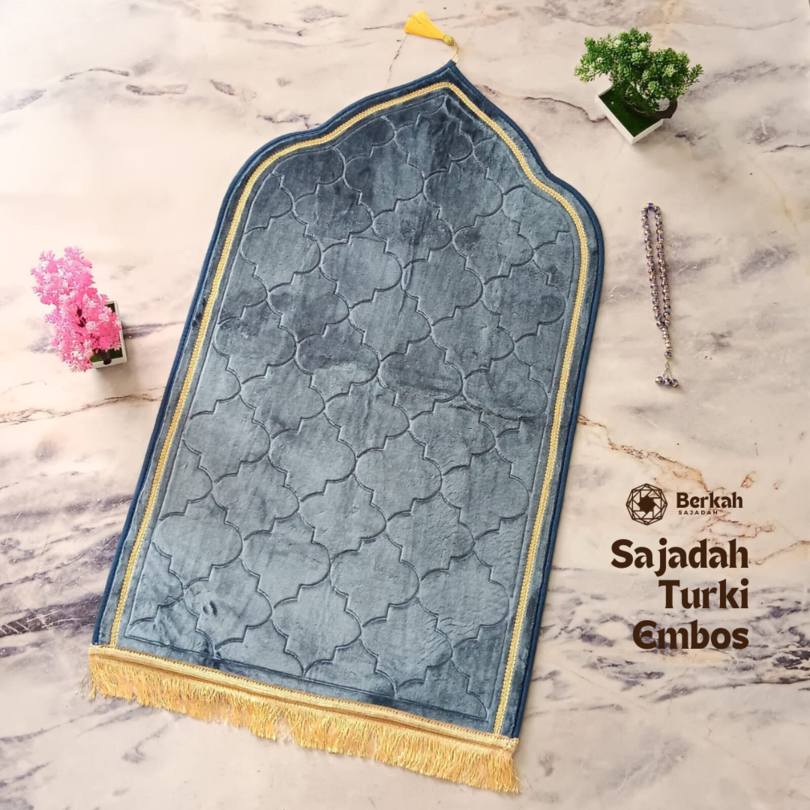 Jual Sajadah Turkey Emboss Kerucut Anti-Slip Rumbai Ibadah Sholat ...