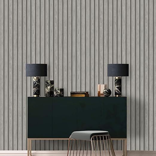 Jual Wallpaper Stiker Dinding Kayu Papan Penel Coklat Kuning New Salur