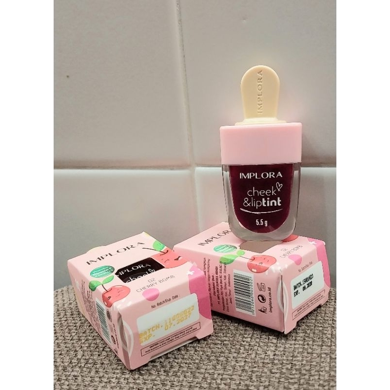 Jual Implora Cherry Bomb Cheek and Lip Tint - Warna Merah Pink | Shopee ...
