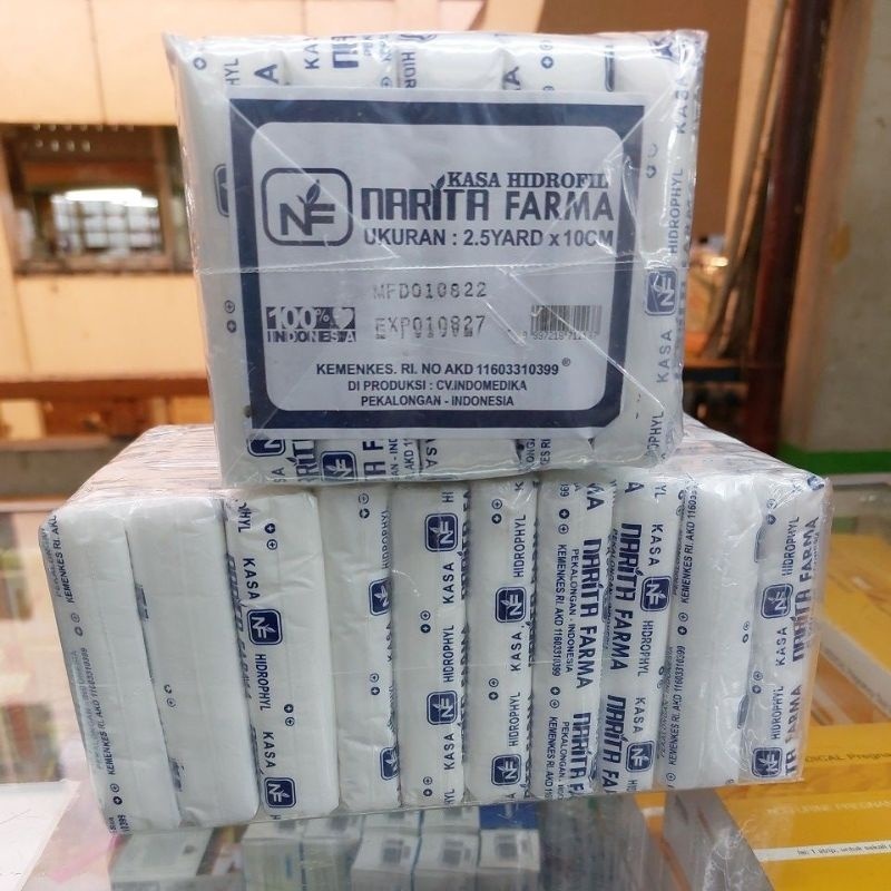 Jual Narita Farma Verban Kain Kasa Hidrofil Gulung 4yard x 10cm / Perban Pembalut Luka | Shopee ...