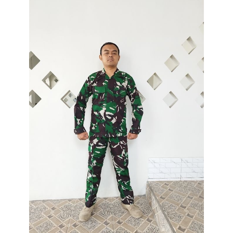 Jual STELAN BAJU PDL VELBED PREMIUM /SETELAN BAJU TEMPUR PDL MALVINAS TNI/BAJU PDL LORENG DINIR ...