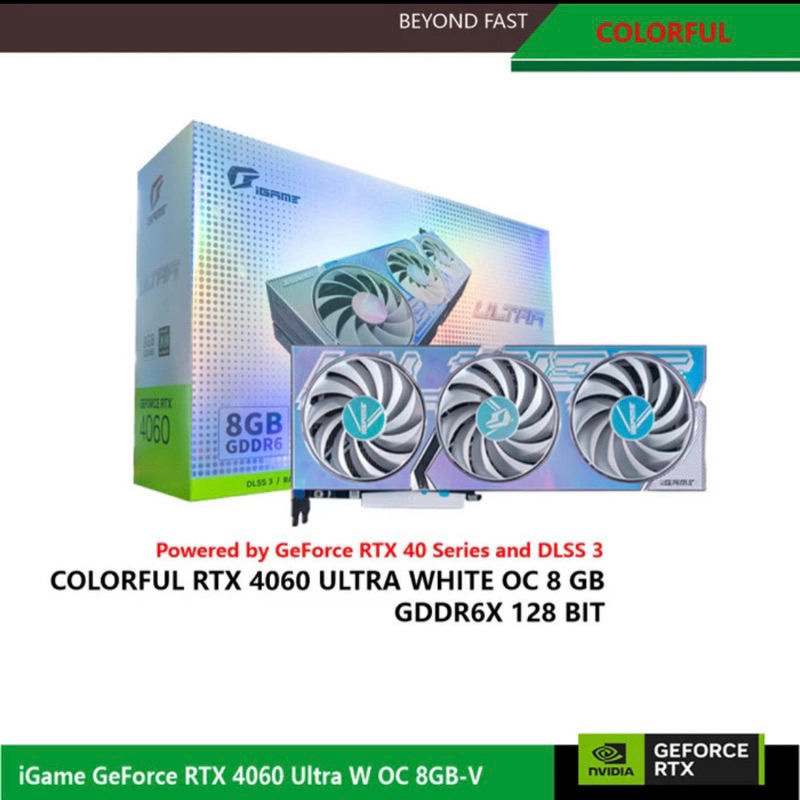 Jual Colorful iGame GeForce RTX 4060 Ultra W OC 8GB | Shopee Indonesia