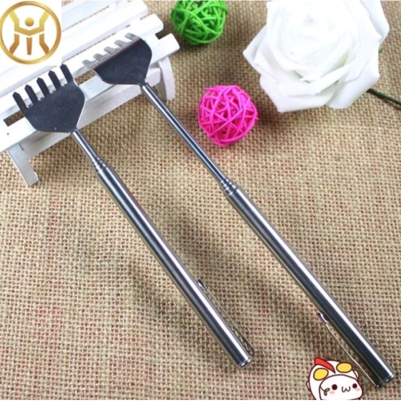 Jual (COD) Alat Penggaruk Garuk Badan Garukan Punggung Tarik Stainless ...