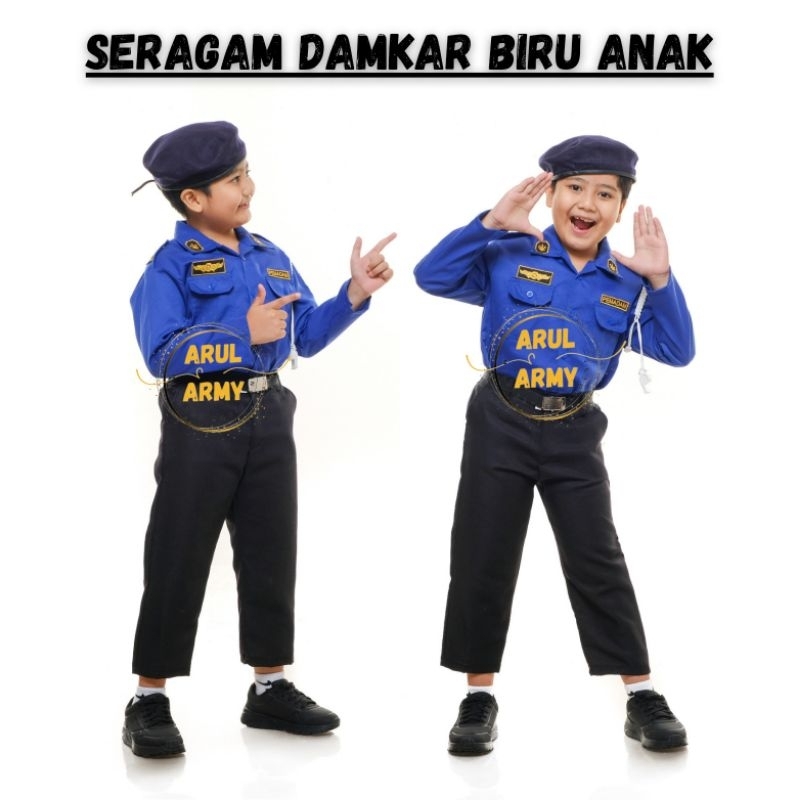 Jual COD!! BAJU SERAGAM DAMKAR ANAK SETELAN PEMADAM KEBAKARAN ANAK TK ...