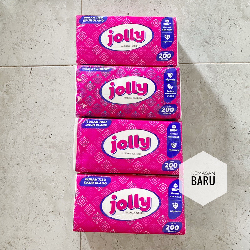 Jual isi 4 Tisu Jolly 200 Sheets - Tisu Kemasan Ekonomis Hemat | Shopee ...