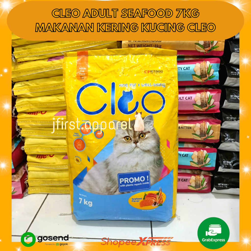 Jual CLEO ADULT SEAFOOD 7KG | CLEO DRY FOOD 7KG | MAKANAN KUCING CLEO ...