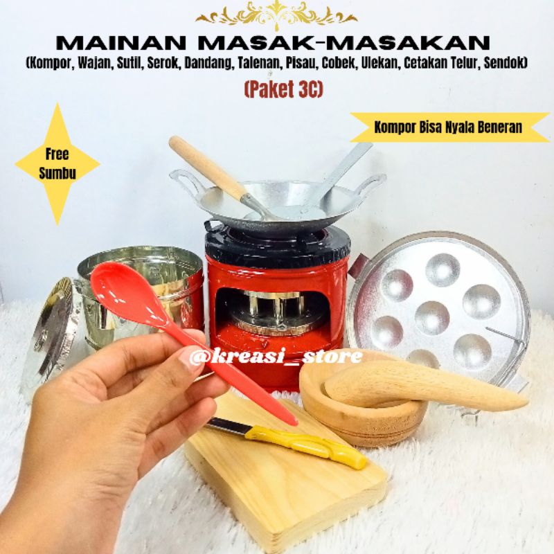 Jual Kompor Mini Mainan Masak-masakan (Paket 3C) Alat Masak Mini Bisa ...