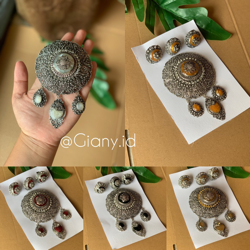 Jual Set Bros Indira Perak Bakar/ Aksesoris Bali Alpaka | Shopee Indonesia