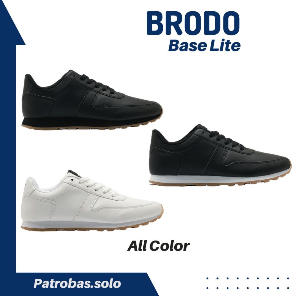 Jual BRODO Base Lite All White Full Black Original Sepatu Sneakers ...