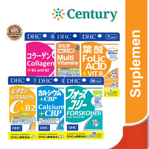 Jual Supplement DHC/ DHC Collagen +BI,B2 /Vit C+B2/Folic Acid+ Vit B/Multivitamin/DHC Calcium ...