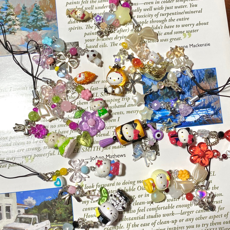 Jual Keychain Hello Kitty | Beads keychains | Gantungan kunci Hello ...