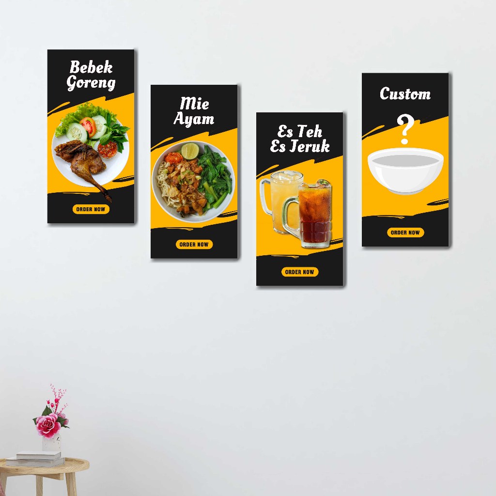 Jual HIASAN DINDING WALDECOR MENU MAKAN ORDER NOW UKURAN 15 X 30 CM ...