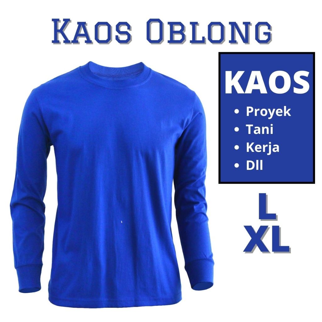 Jual Kaos Pria Oblong Lengan Panjang Polos Tani Sawah Proyek Kerja Lapangan Distro | Shopee ...