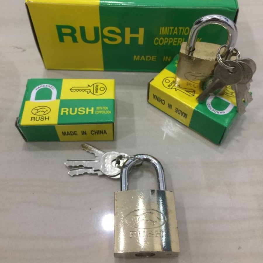 Jual Gembok Kuning Kilat Rush 20MM 25MM 32MM 38MM 50MM 63MM | Shopee ...