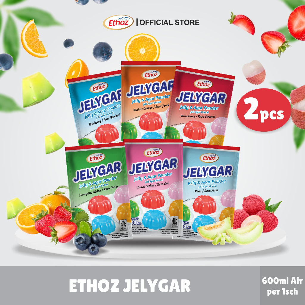 Jual Ethoz Jelygar /Jelly & Agar Bubuk Powder 2 pcs | Shopee Indonesia
