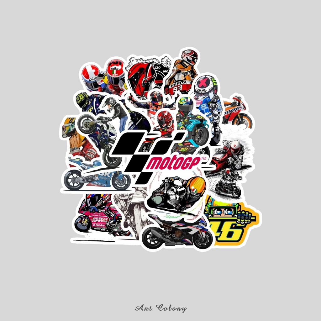 Jual Stiker Pack MotoGP Sticker Vinyl Laminasi Doff Glosy| Sticker ...