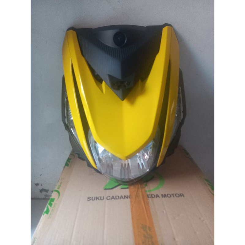 Jual Tameng depan plus reflektor lampu depan yamaha mio m3 mio z kuning ...