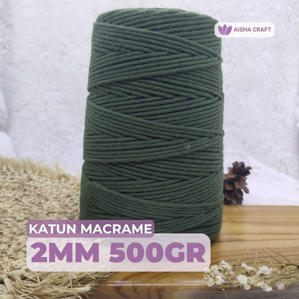 Jual Tali Katun Macrame Warna 2MM 500GR 3PLY | Shopee Indonesia