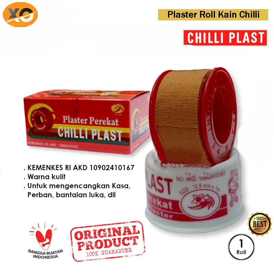Jual Plaster Perekat Chilli Plast Plester Kain Coklat Seperti Warna ...