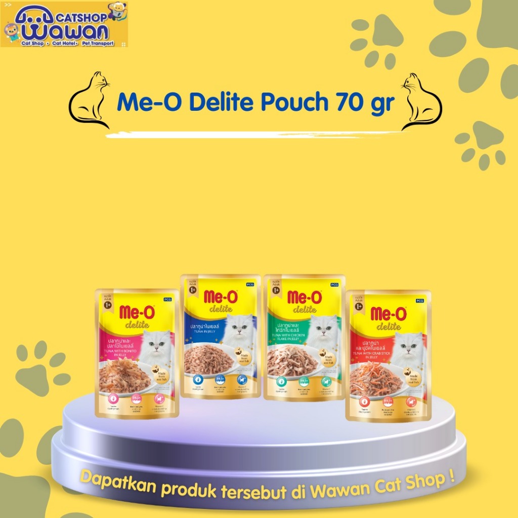 Jual MEO DELITE POUCH 70 gr wet food | Shopee Indonesia