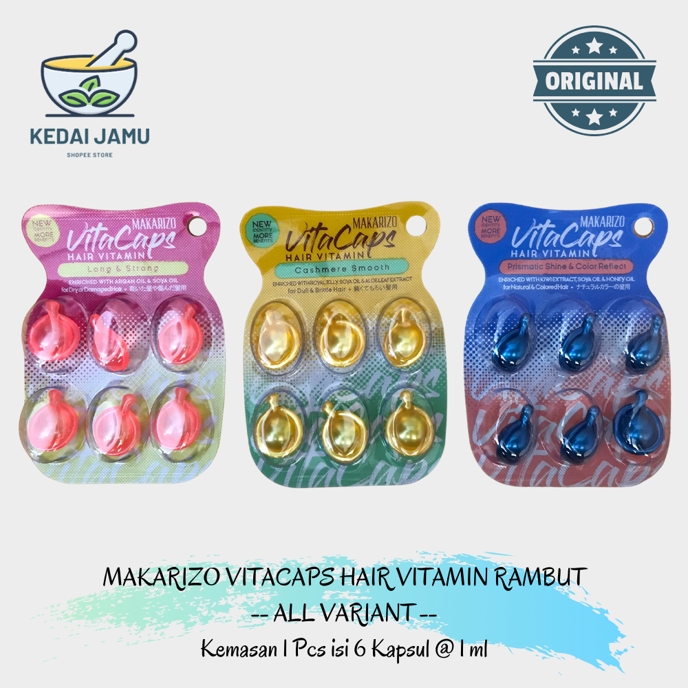 Jual MAKARIZO VITACAPS HAIR VITAMIN RAMBUT 6 KAPSUL × 1ML | Shopee ...