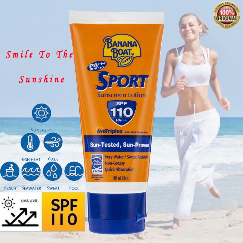 Jual Banana Boat Sunscreen/Banana Boat Sport Sunscreen Lotion SPF 110 ...