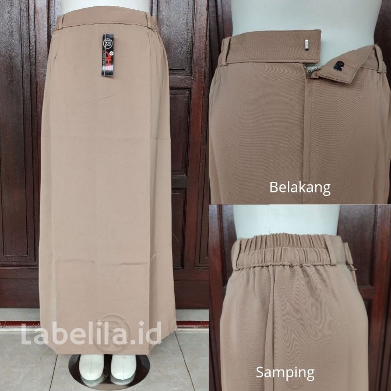 Jual Rok Kerja PNS warna Coksu Model Line A Kain Twist Ferari Original ...