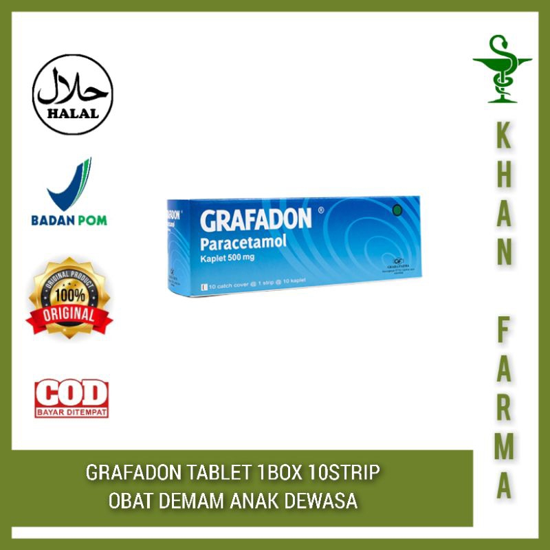Jual GRAFADON TABLET 1BOX ISI 100 TAB OBAT DEMAM ANAK DEWASA | Shopee ...