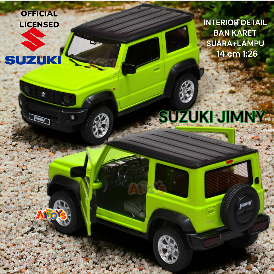 Jual Miniatur diecast mobil Suzuki Jimny hijau 14 cm 1:26 | Shopee ...