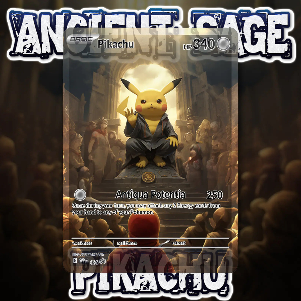 Jual KARTU POKEMON TCG HOLOGRAM SPECIAL FULL ART - PIKACHU ANCIENT SAGE ...