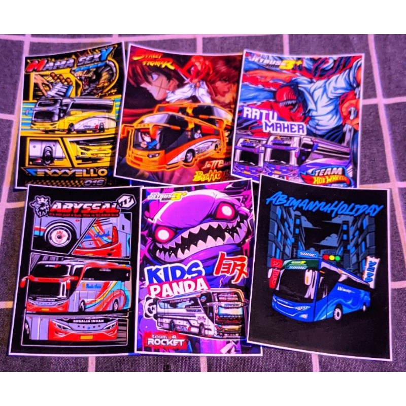 Jual COD Stiker Buss Premium Keren High Quality ( 30 Stiker + Bonus ...