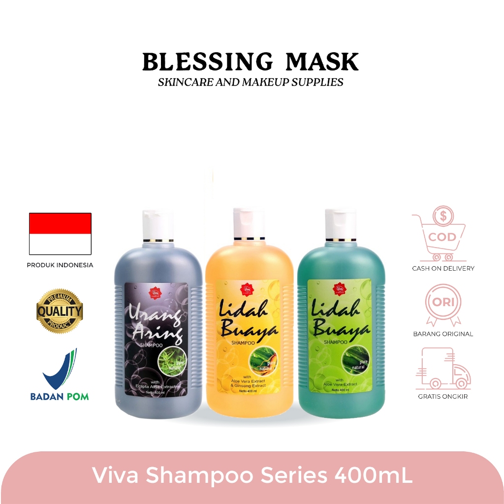 Jual Viva Shampoo 400mL | Shampoo Lidah Buaya Extract Ginseng | Urang ...