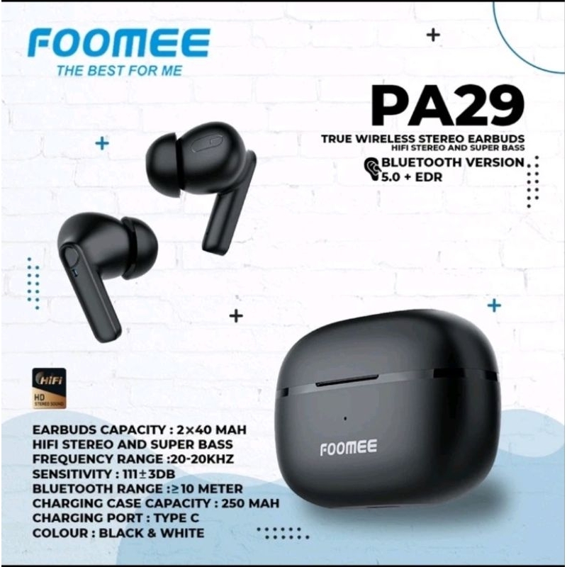 Jual TWS Foomee FT102s / FT108 / PA29 , Earphone TWS Wireless , Headset ...