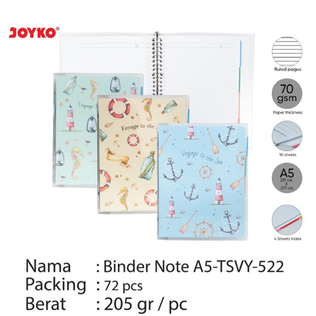 Jual Map Binder Note A5 B5 seri Pelaut A5 / B5-TSVY-522 dan 146 Joyko ...