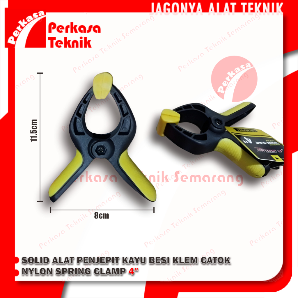 Jual SOLID ALAT PENJEPIT KAYU BESI KLEM CATOK NYLON SPRING CLAMP 3" 4 ...