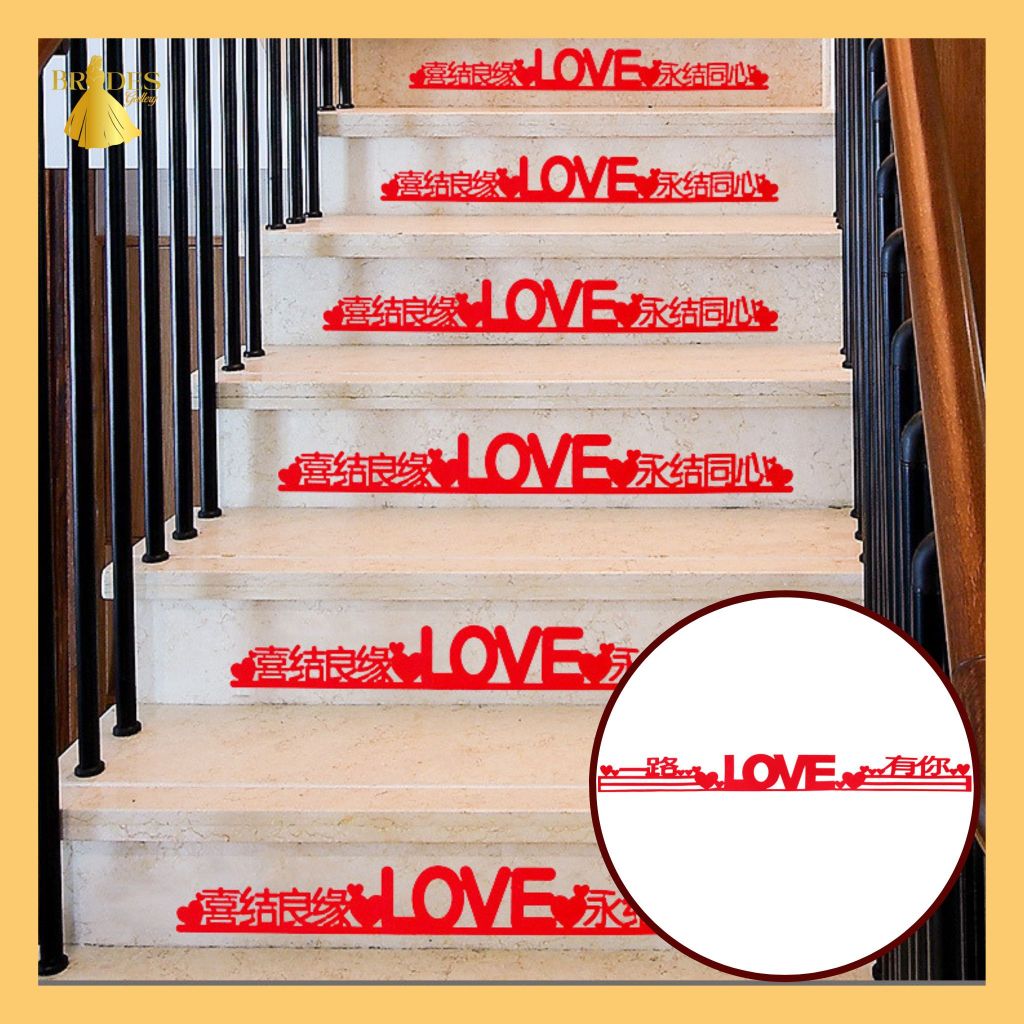 Jual BD Dekorasi Hiasan Tangga Wedding / Stiker Dinding / Wall Decor ...