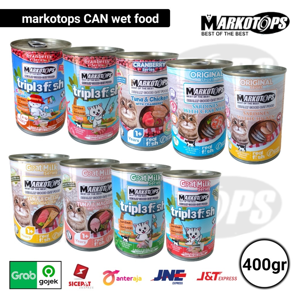 Jual Markotops Kaleng 400gr makanan kucing basah markotop kaleng ...