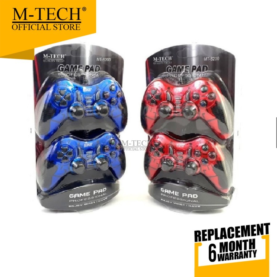 Jual Gamepad Turbo Mtech Double MT-8200 / Game Pad Double Getar Turbo ...