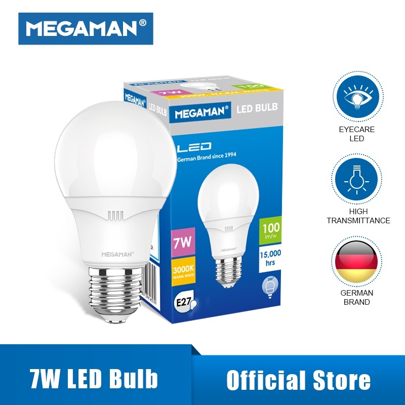Jual Lampu Bohlam LED MEGAMAN YTA60Z4 Fitting E27, 7W (Warna PutihKuning) | Shopee Indonesia
