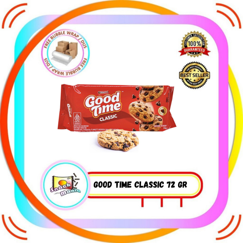 Jual Good Time Chocolate CLASSIC Chocochips Cookies 72 gr Kukis Coklat ...