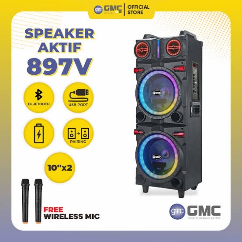 Jual SPEAKER ACTIVE GMC 897V 897 V AMPLIFIER SPIKER AKTIF AKTIP MEETING ...