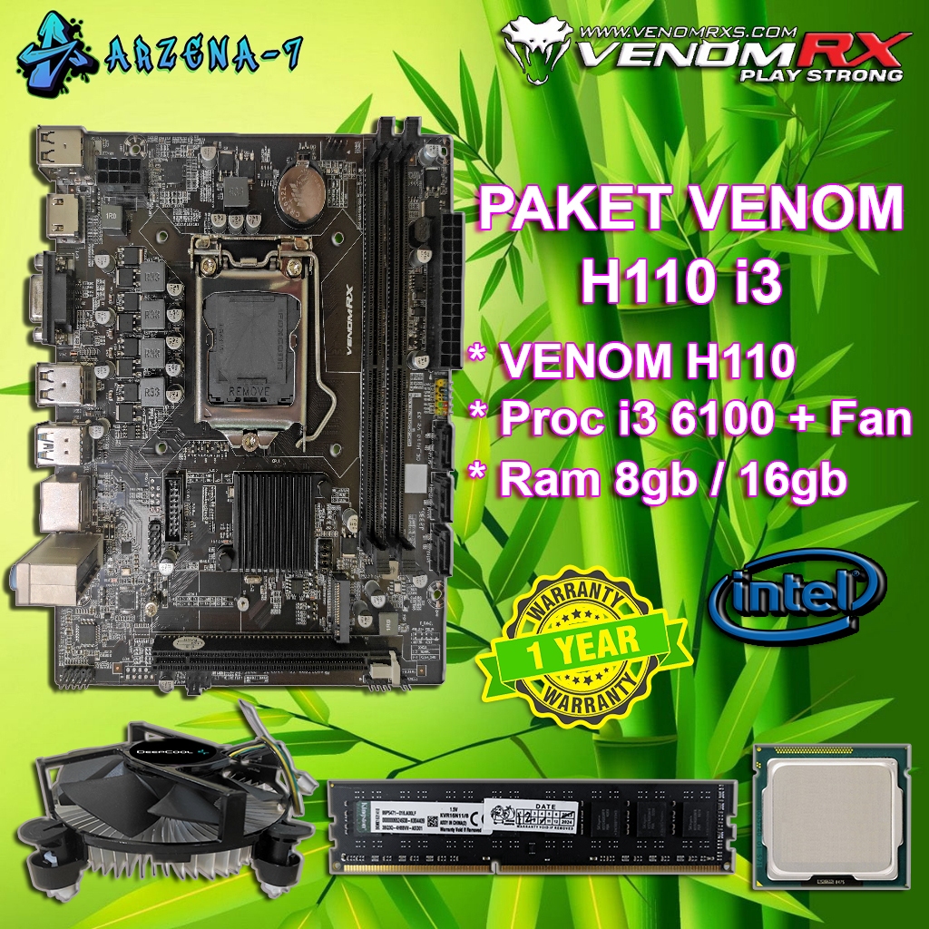 Jual Promo Murah Paket Core i3 Gen 6 ( Motherboard H110 VenomRx + Proc ...