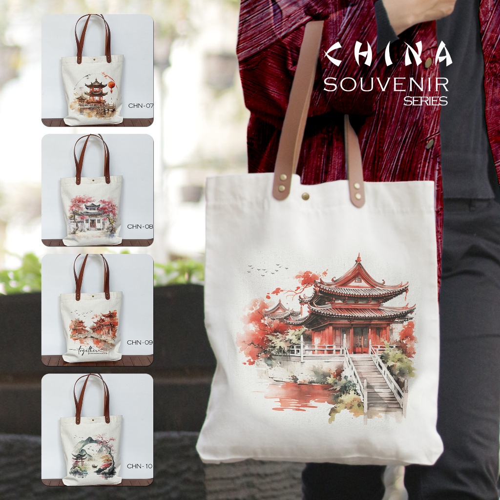 Jual Totebag Souvenir China Tas oleh oleh Cina Jepang Korea | Shopee ...