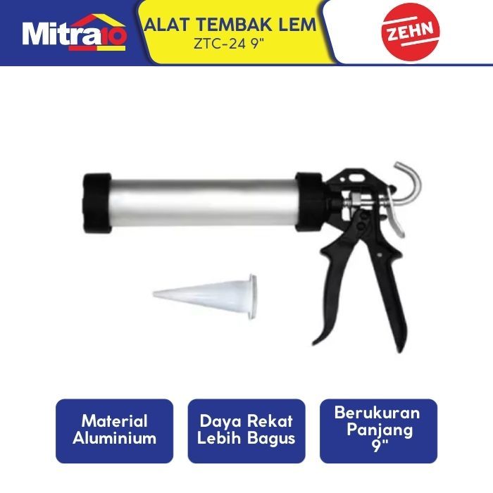 Jual Zehn Alat Tembak Lem Full Lingkaran ZTC-24 9 Inch Silver | Shopee ...