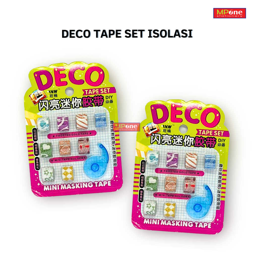 Jual Deco Tape DIY Isolasi Tape Set Mini Motif - Mini Masking Tape Set ...