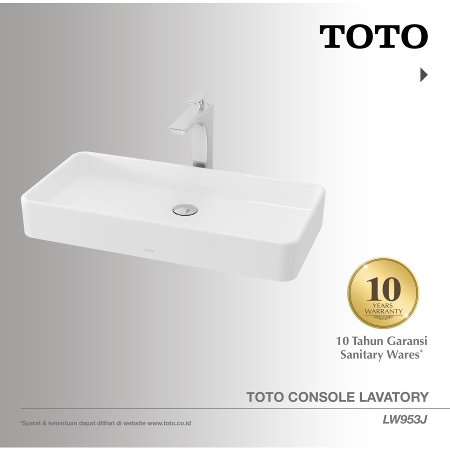 Jual TOTO Toja Console Lavatory / Wastafel LW953J | Shopee Indonesia